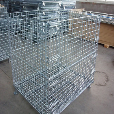 Industrial Warehouse Storage Heavy Duty Stackable Wire Mesh Container ...
